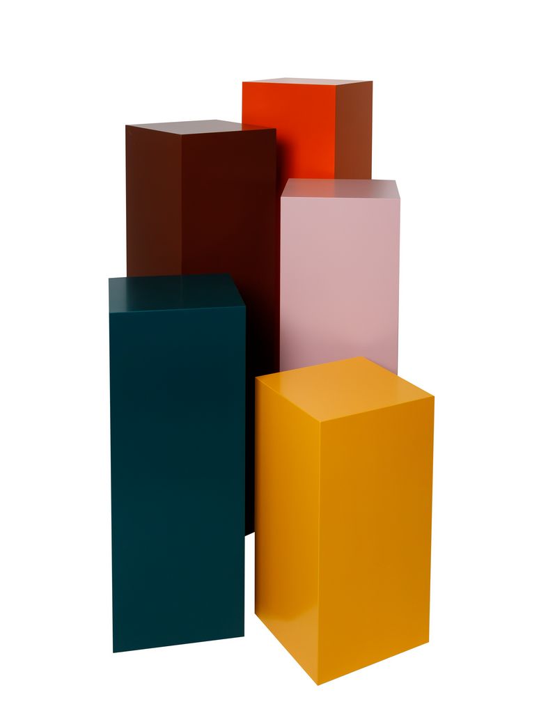 Coloured plinth ️ Display plinths colour | Company clour spray-painted